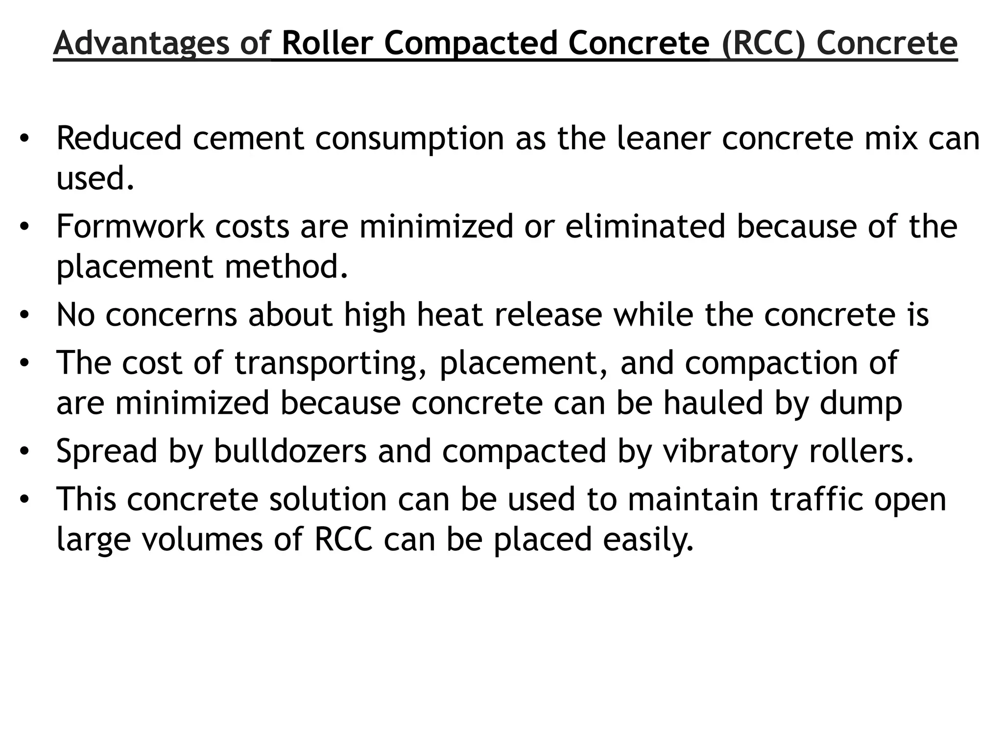 Roller - Compacted Concrete (RCC) | PPTX
