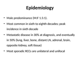 RCC renal cell carcinoma and it's managemnet | PPTX