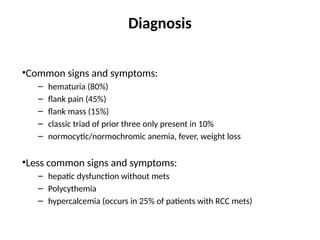 RCC renal cell carcinoma and it's managemnet | PPTX