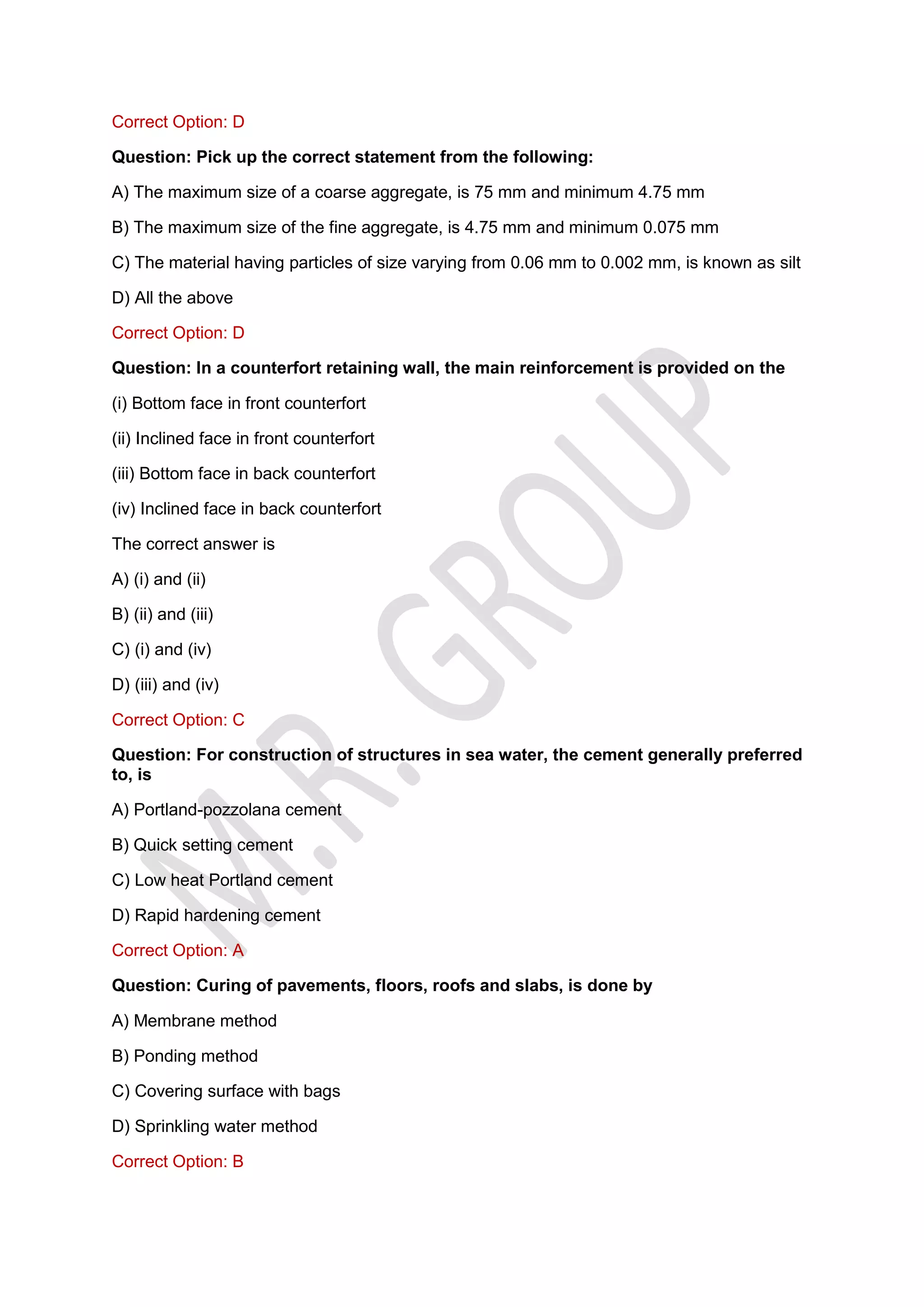 civil engineering question with Answer RCC | PDF