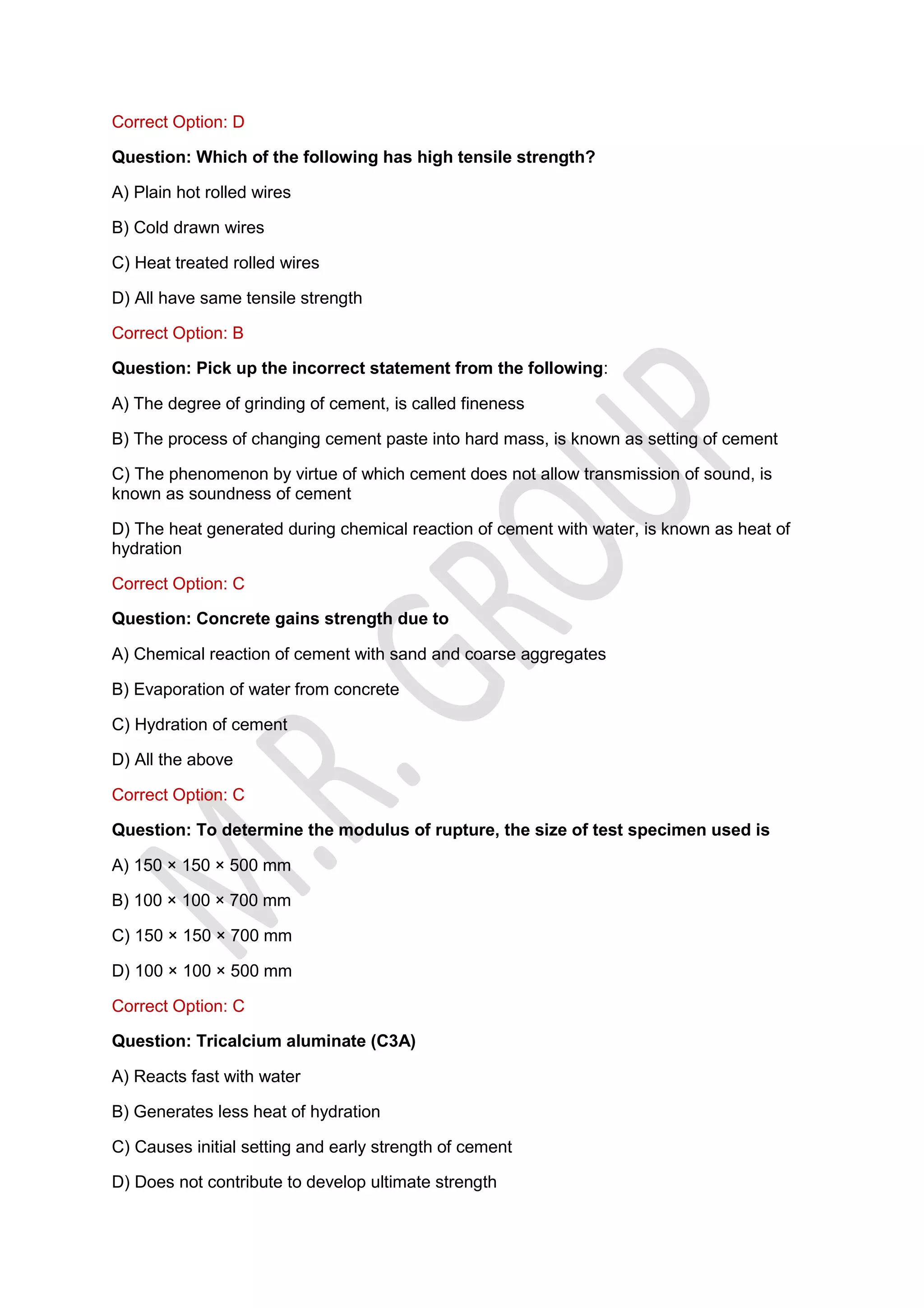 civil engineering question with Answer RCC | PDF