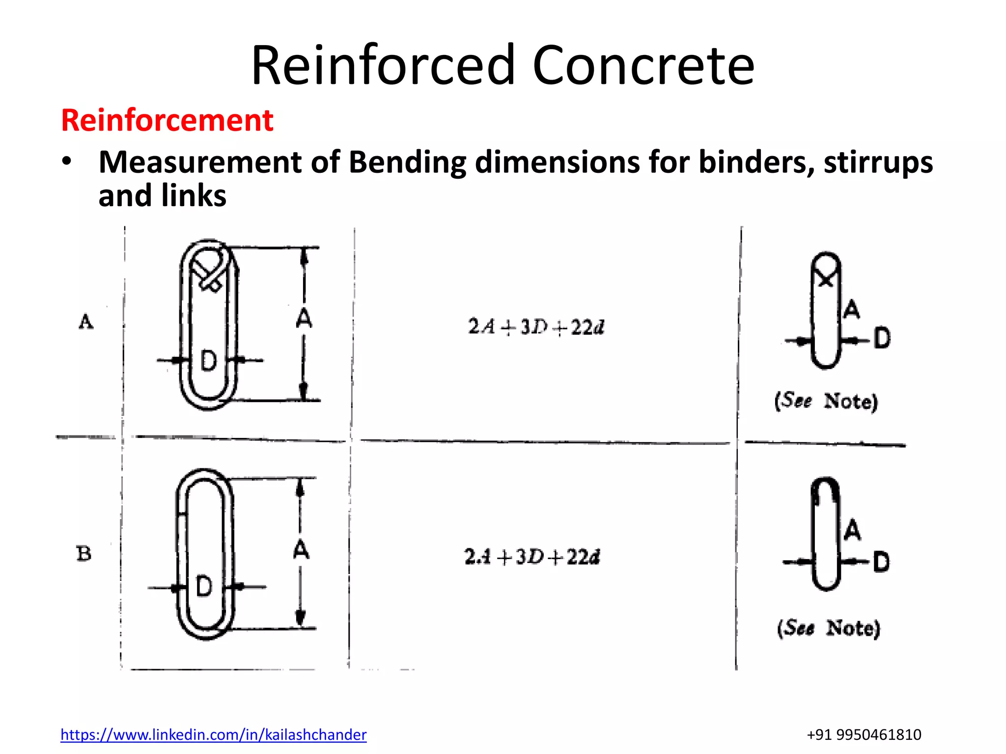 Reinforced Cement Concrete and Bar Bending Schedule | PPTX