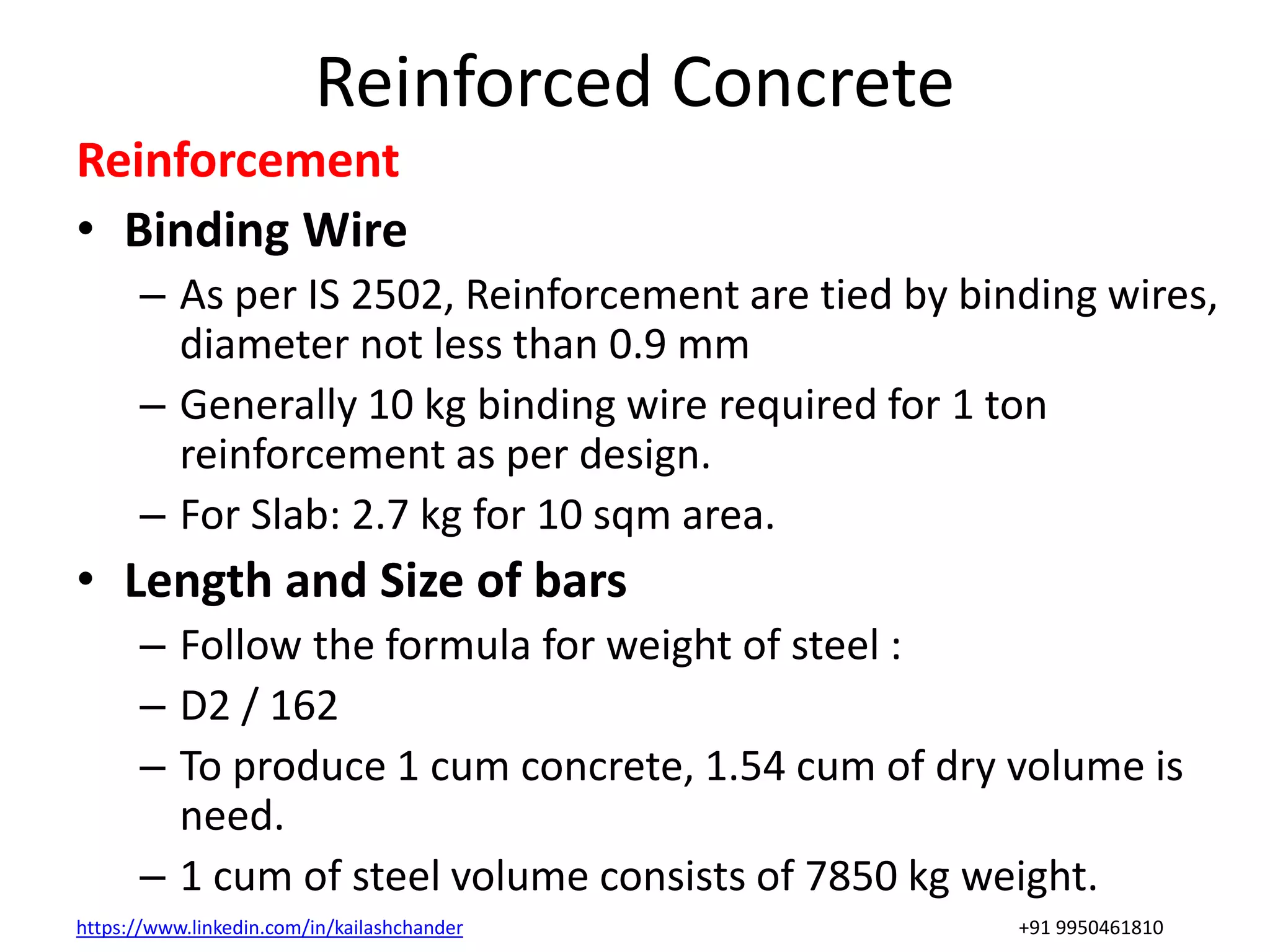 Reinforced Cement Concrete and Bar Bending Schedule | PPTX