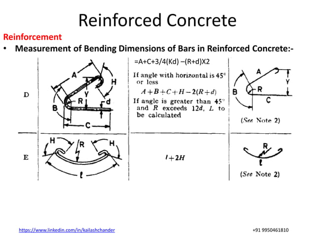 Reinforced Cement Concrete and Bar Bending Schedule | PPTX | Geology ...
