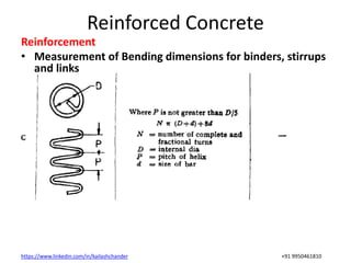 Reinforced Cement Concrete and Bar Bending Schedule | PPTX