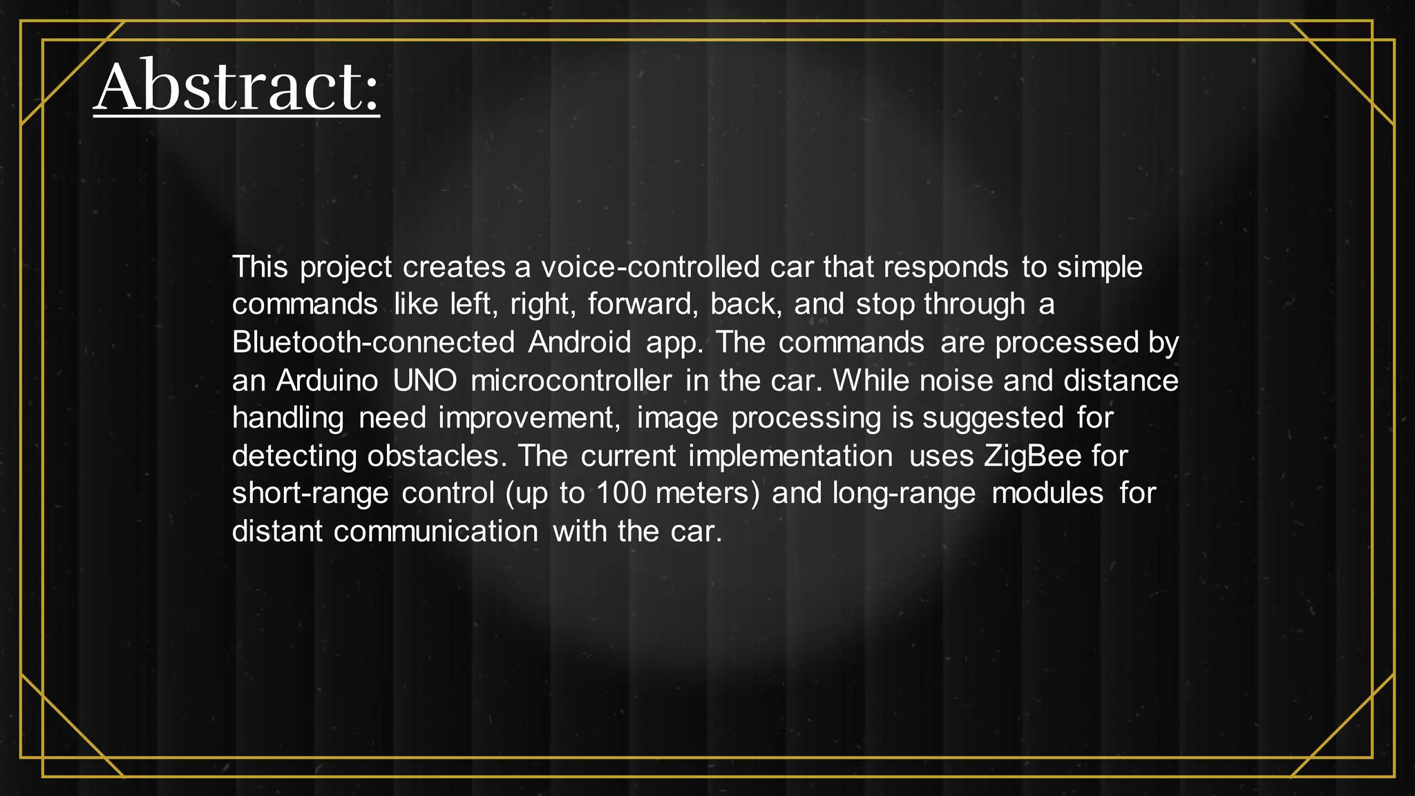 Arduino Obstacle Avoiding And Voice Control Car Ppt