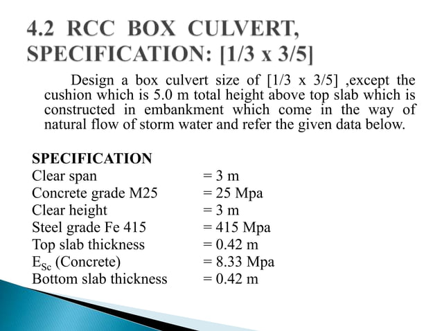 Rcc box culvert | PPTX | Civil Engineering Industry | Industries