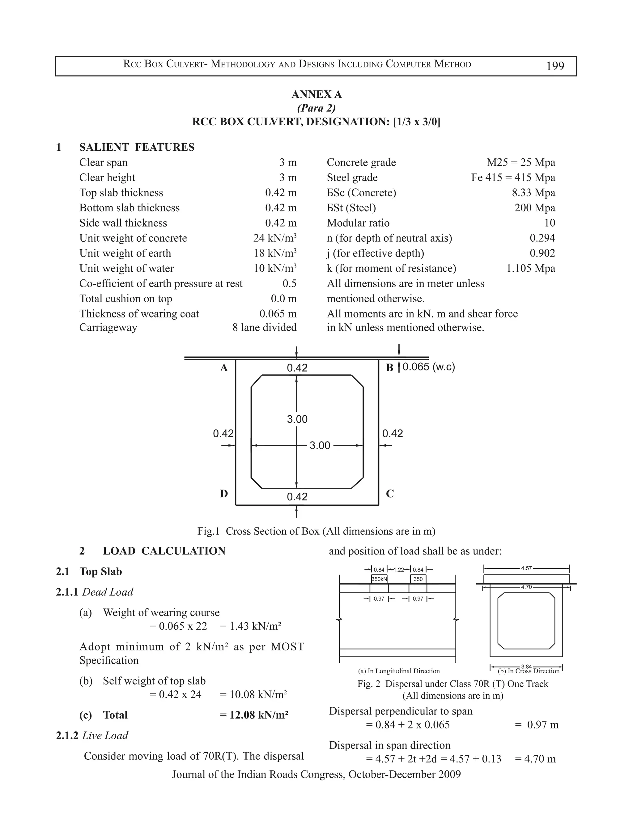 Rcc box culvert methodology and designs including computer method | PDF