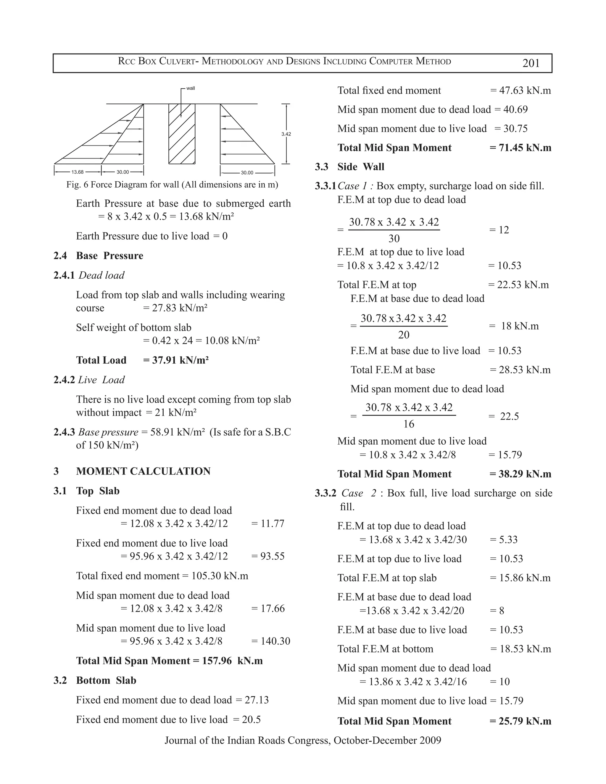Rcc box culvert methodology and designs including computer method | PDF
