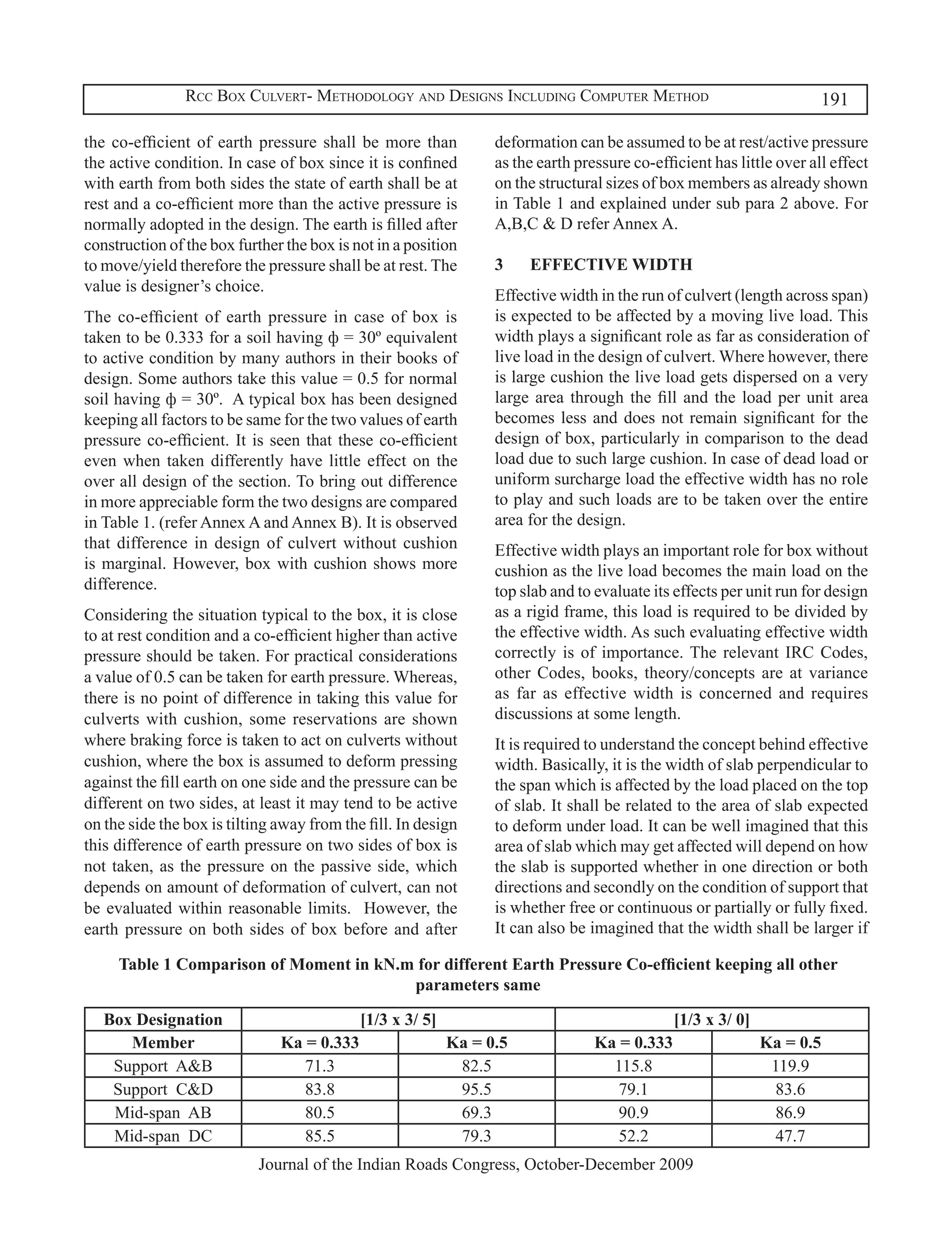Rcc box culvert methodology and designs including computer method | PDF