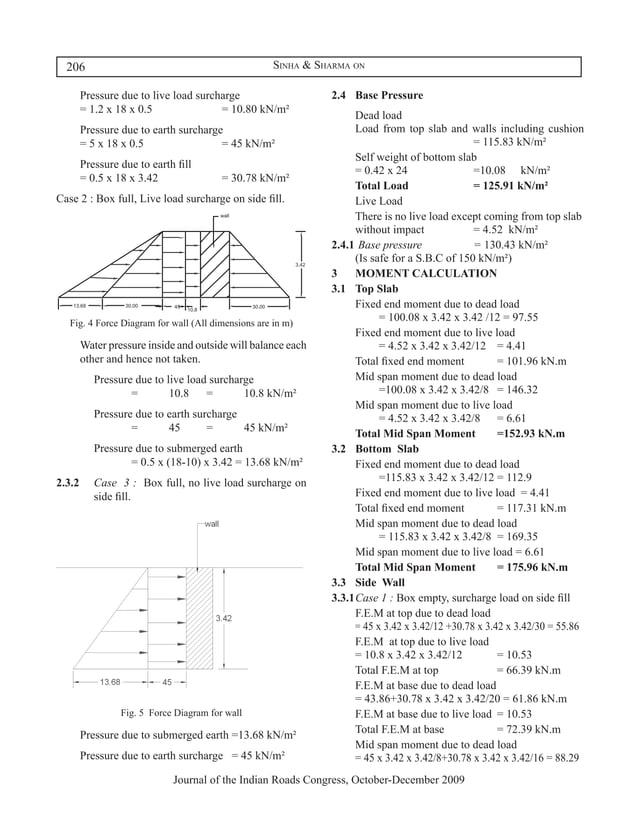 Rcc box culvert methodology and designs including computer method | PDF