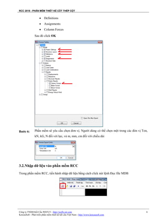 RCC - Phần mềm tính toán thiết kế cốt thép Cột | PDF