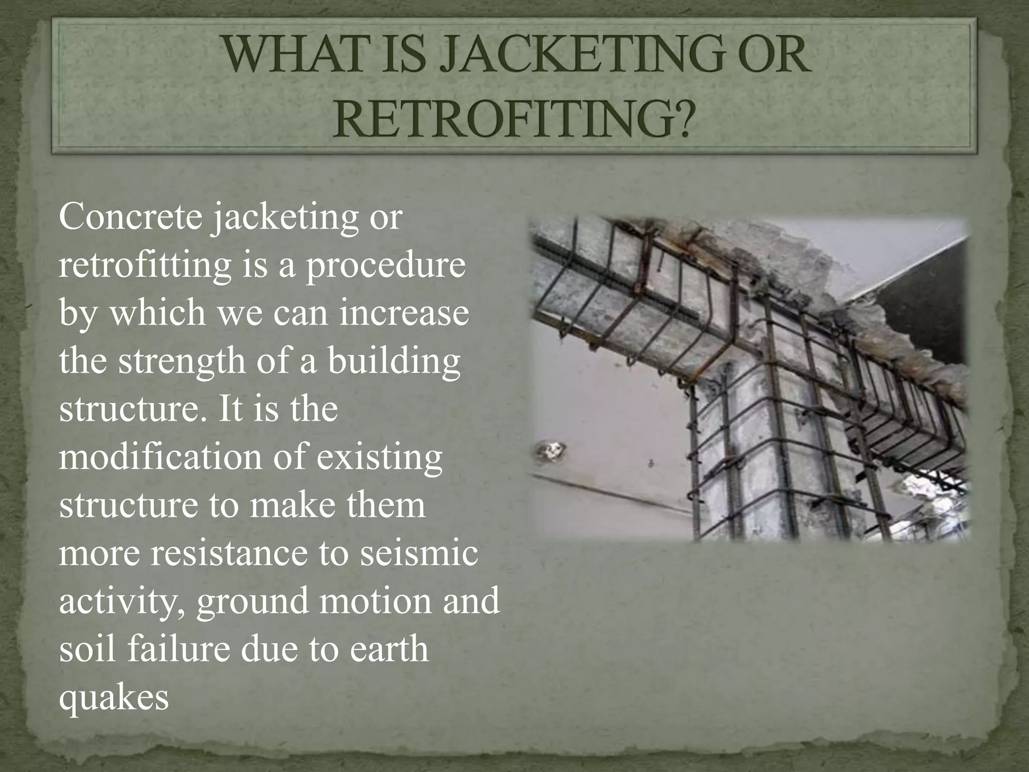 Rcc jacketing | PPTX