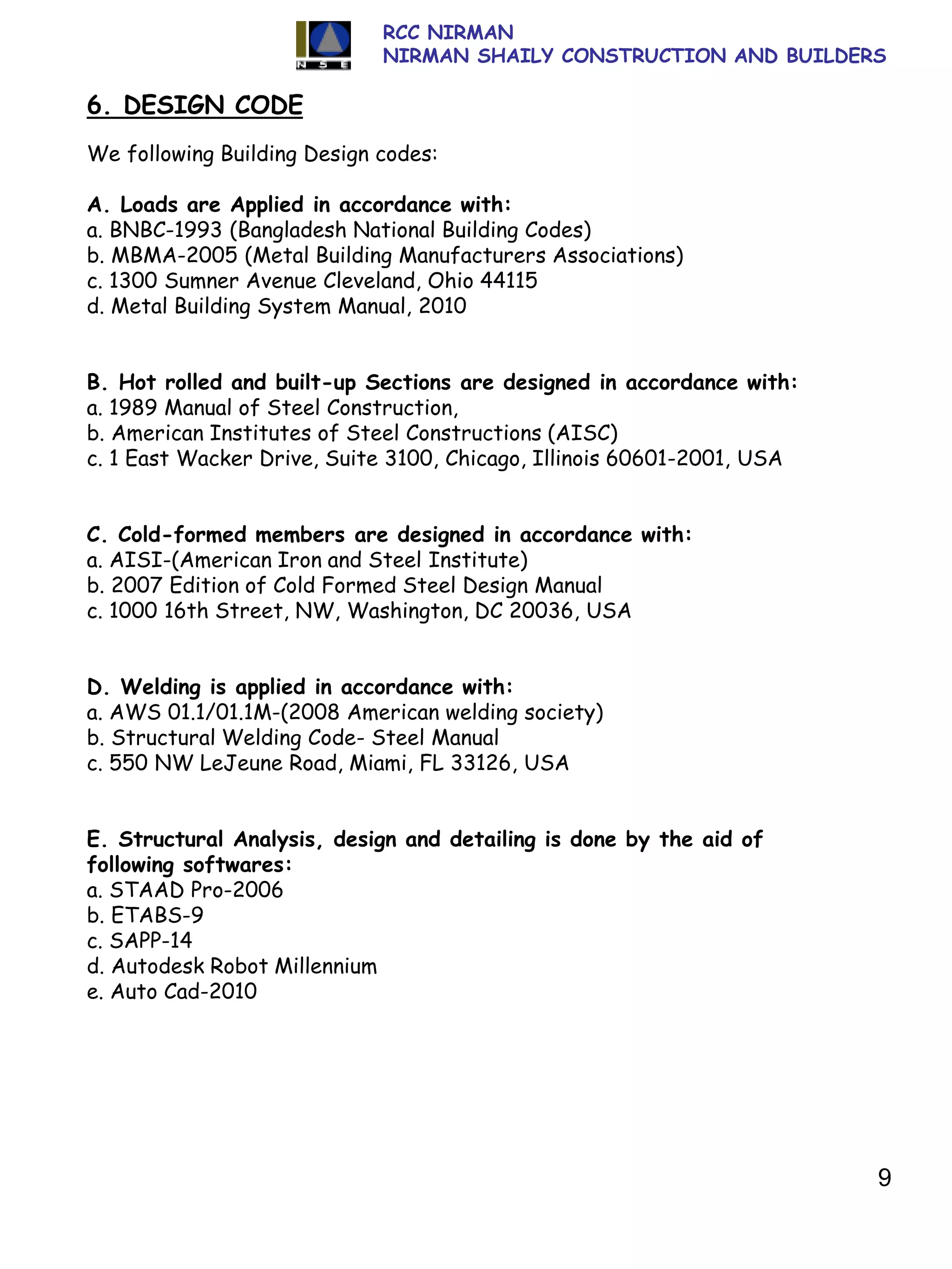 STEEL & RCC BUILDING PROVIDER IN BANGLADESH | PDF