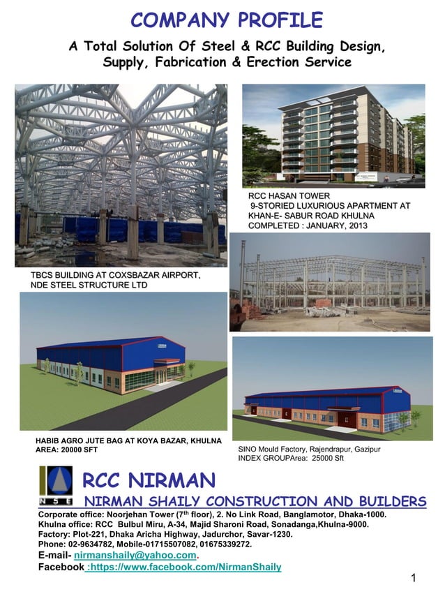 STEEL & RCC BUILDING PROVIDER IN BANGLADESH | PDF
