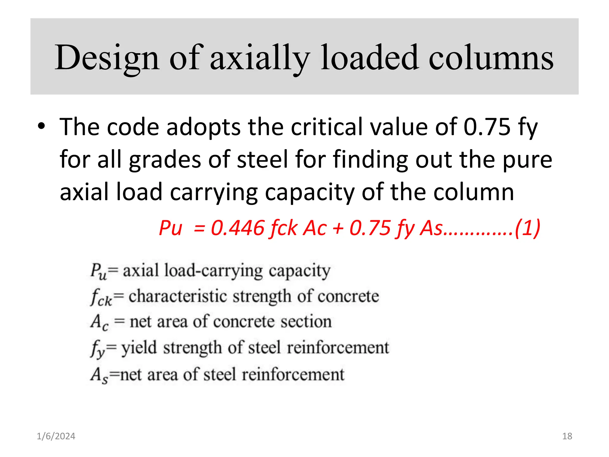 RCC column_Shortly Axially Loaded column.pptx | Physics | Science