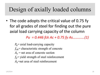 RCC column_Shortly Axially Loaded column.pptx | Physics | Science