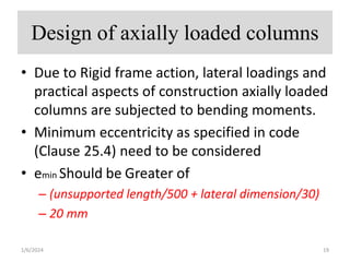 RCC column_Shortly Axially Loaded column.pptx | Physics | Science