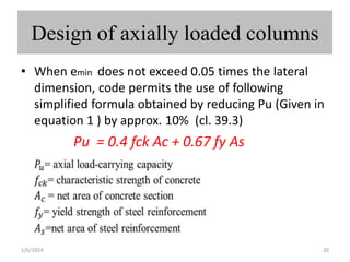 RCC column_Shortly Axially Loaded column.pptx | Physics | Science
