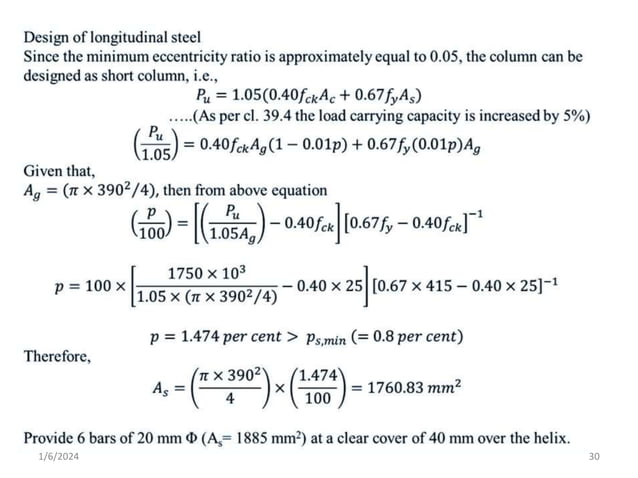 RCC column_Shortly Axially Loaded column.pptx | Physics | Science