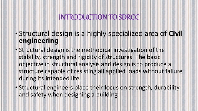 INTRODUCTION TO STRUCUTRAL DESIGN RCC PRESENTATION | PPT