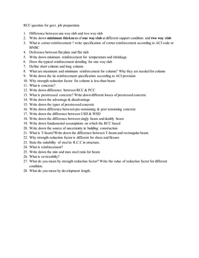 Rcc question by me | PDF