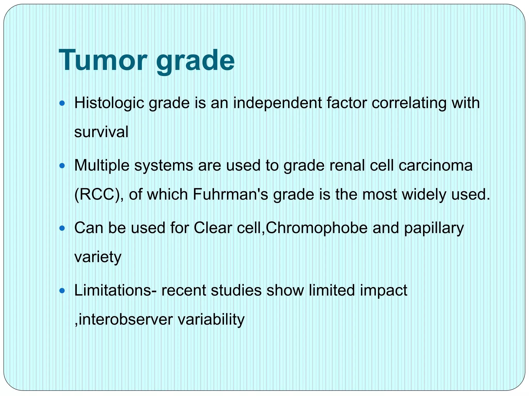Renal Cell Carcinoma Risk Stratification | PPTX