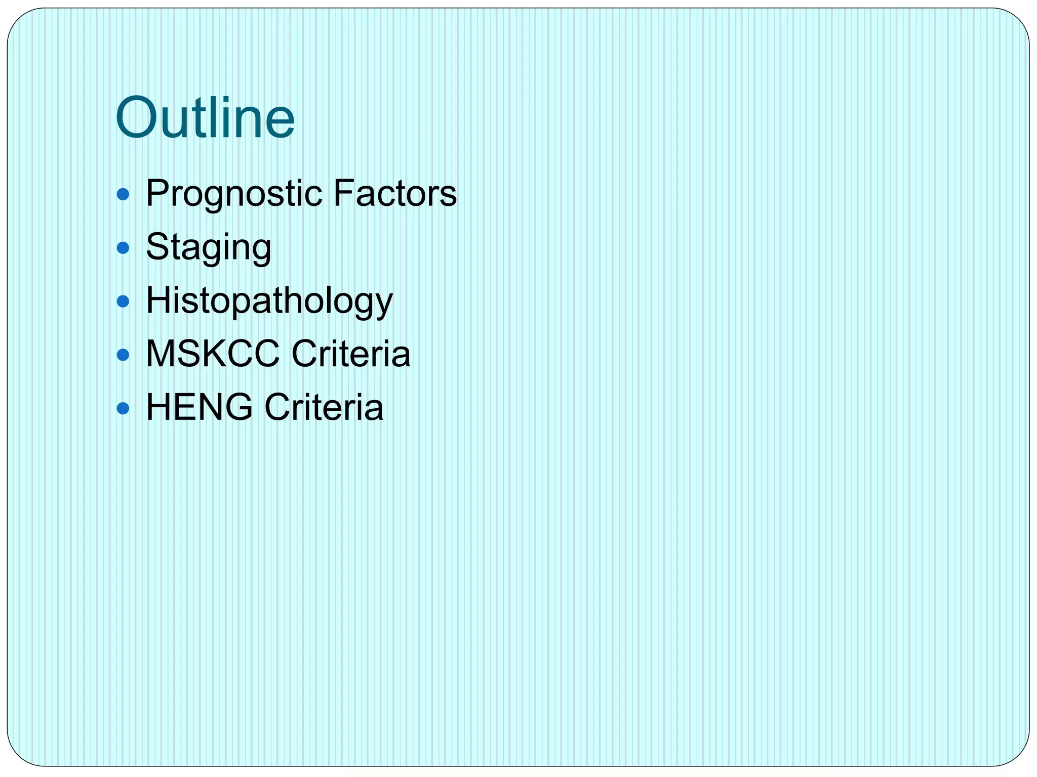 Renal Cell Carcinoma Risk Stratification | PPTX