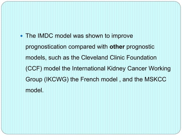 Renal Cell Carcinoma Risk Stratification | PPTX