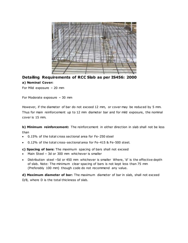 Rcc slab design guidelines | DOCX