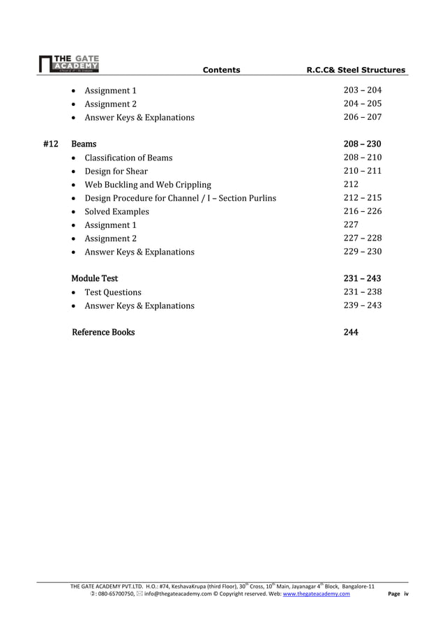 Civil Engineering : Rcc & steel structures, THE GATE ACADEMY | PDF