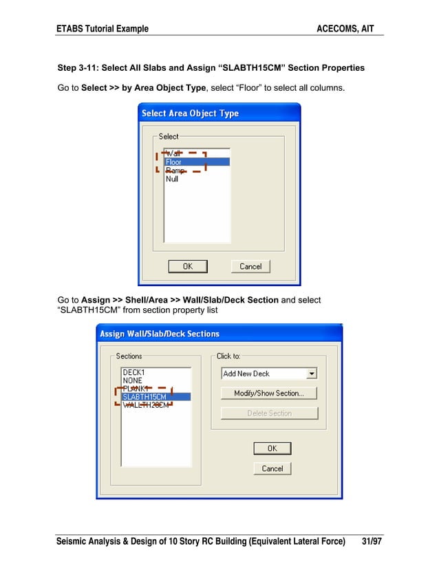 Rcc structure design by etabs (acecoms) | PDF