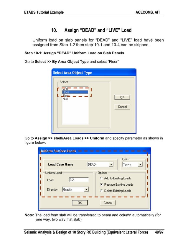 Rcc structure design by etabs (acecoms) | PDF