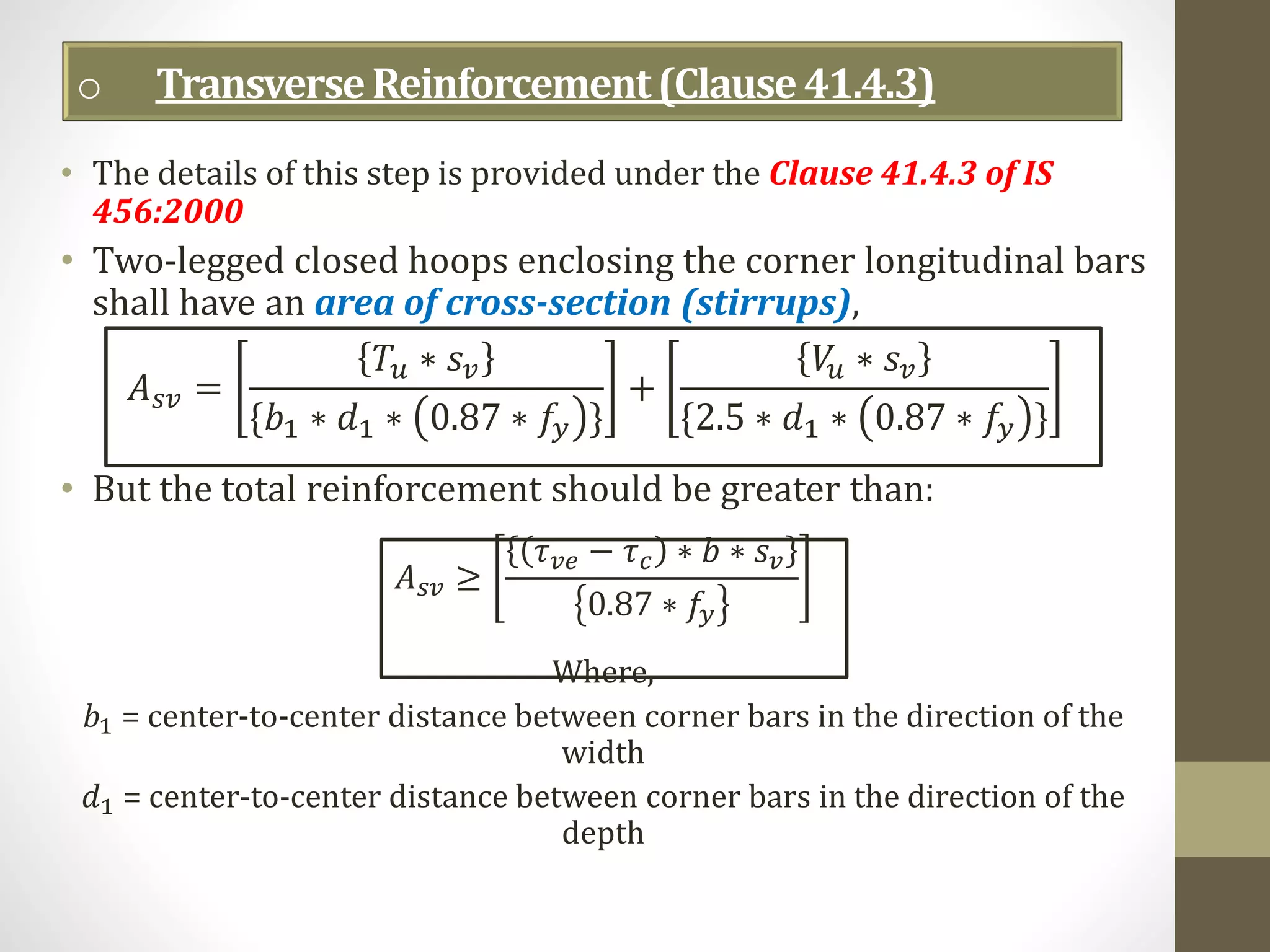 Design of torsion reinforcement | PDF
