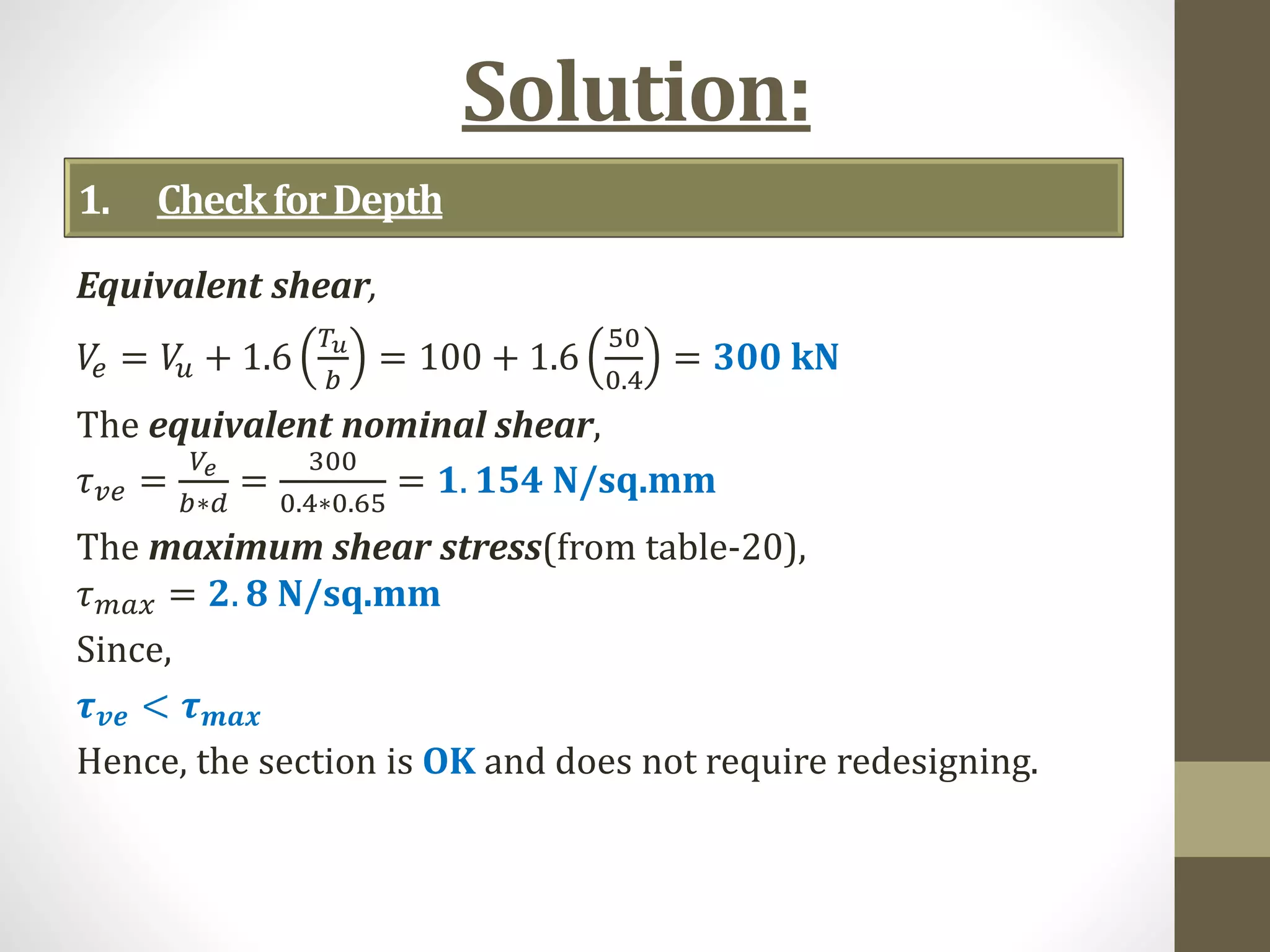 Design of torsion reinforcement | PDF