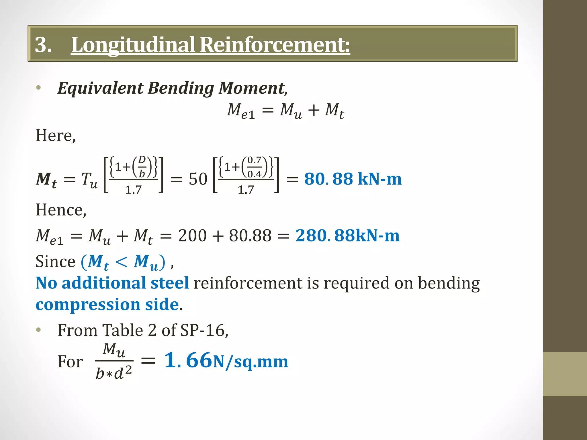 Design of torsion reinforcement | PDF