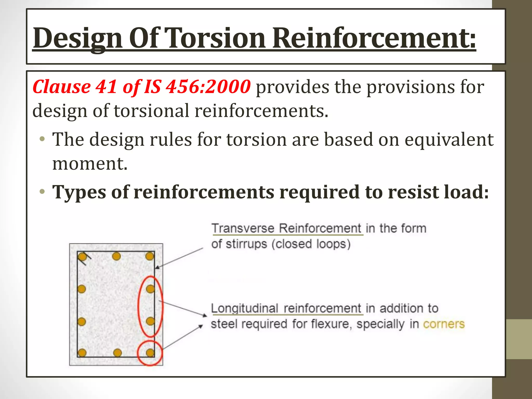 Design of torsion reinforcement | PDF