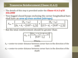 Design of torsion reinforcement | PDF