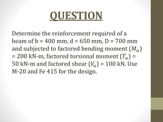 Design of torsion reinforcement | PDF