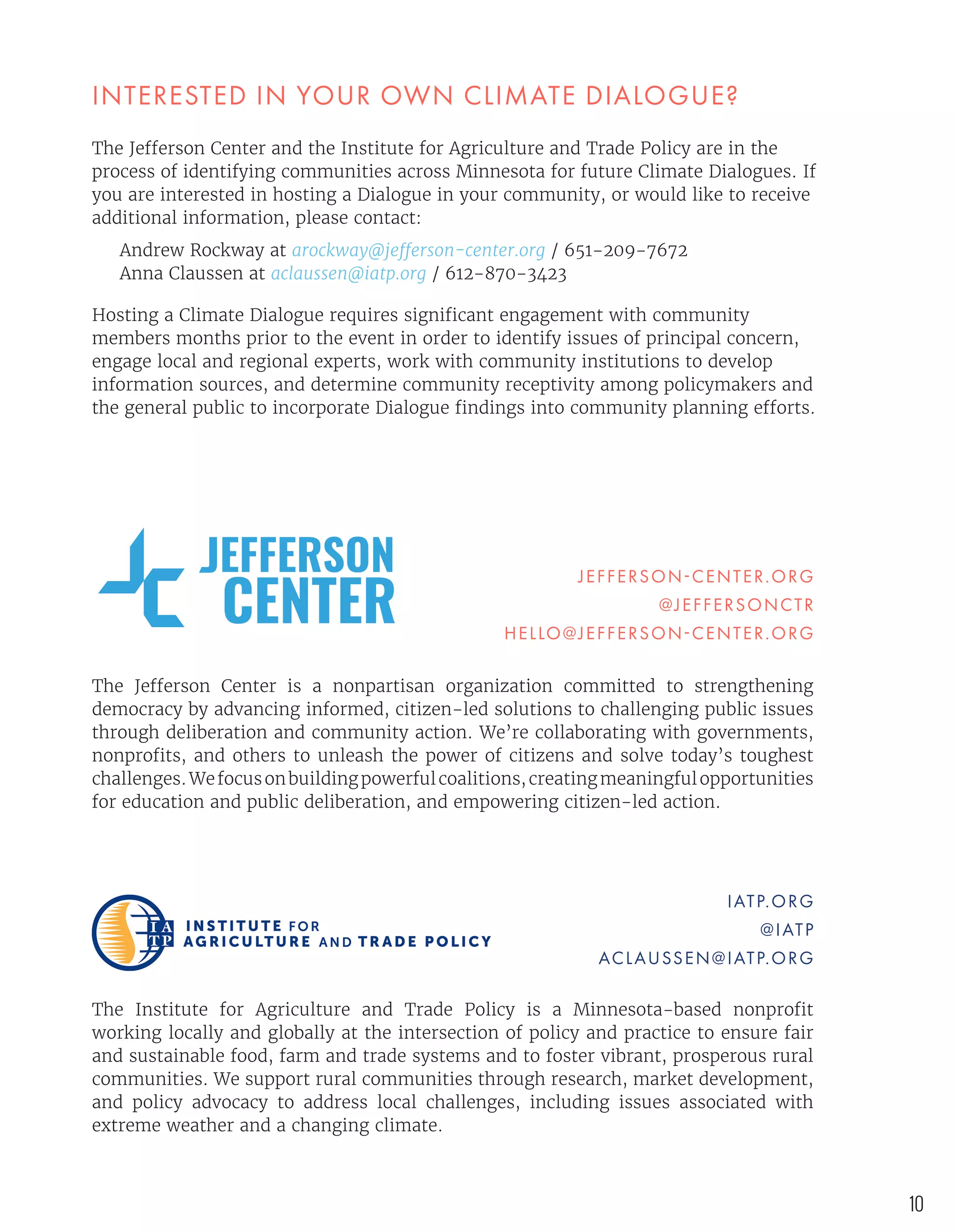 Rural Climate Dialogues: Morris | PDF