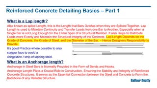 Reinforced Concrete Detailing Basics knowledge | PPT