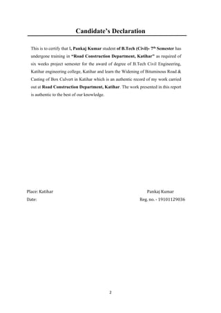 RCD INTERNSHIP REPORT | PDF