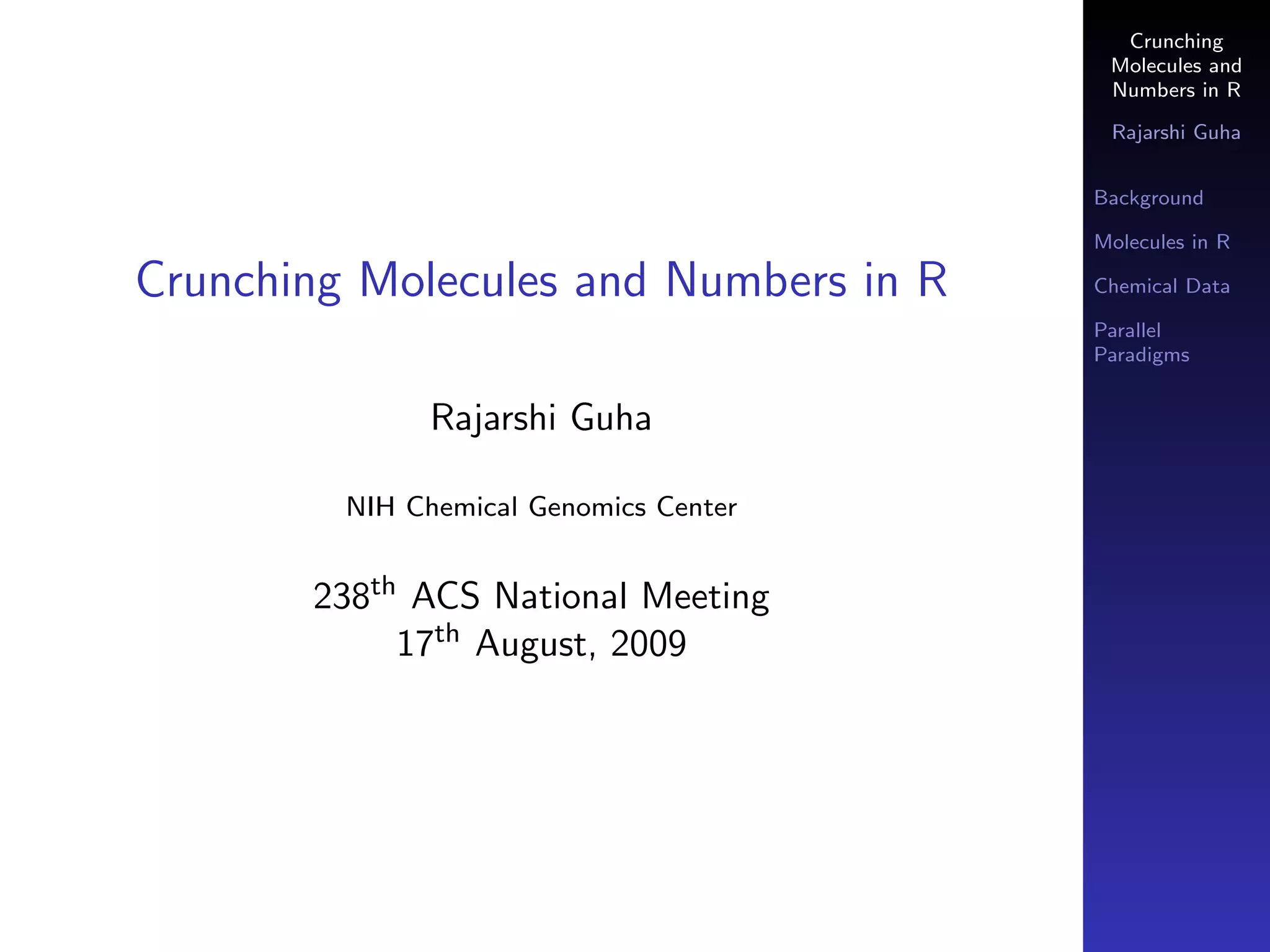 Crunching Molecules and Numbers in R | PDF | Programming Languages | Computing