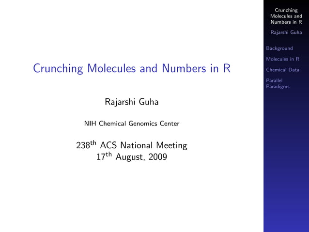 Crunching Molecules and Numbers in R | PDF | Programming Languages | Computing