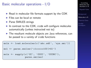 Crunching Molecules and Numbers in R | PDF | Programming Languages | Computing
