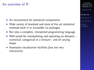 Crunching Molecules and Numbers in R | PDF | Programming Languages | Computing