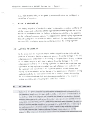 RCDSO By-Law Treasurer Removal | PDF