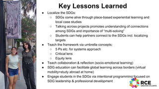 Teaching the SDGs through Experiential Learning | PPT