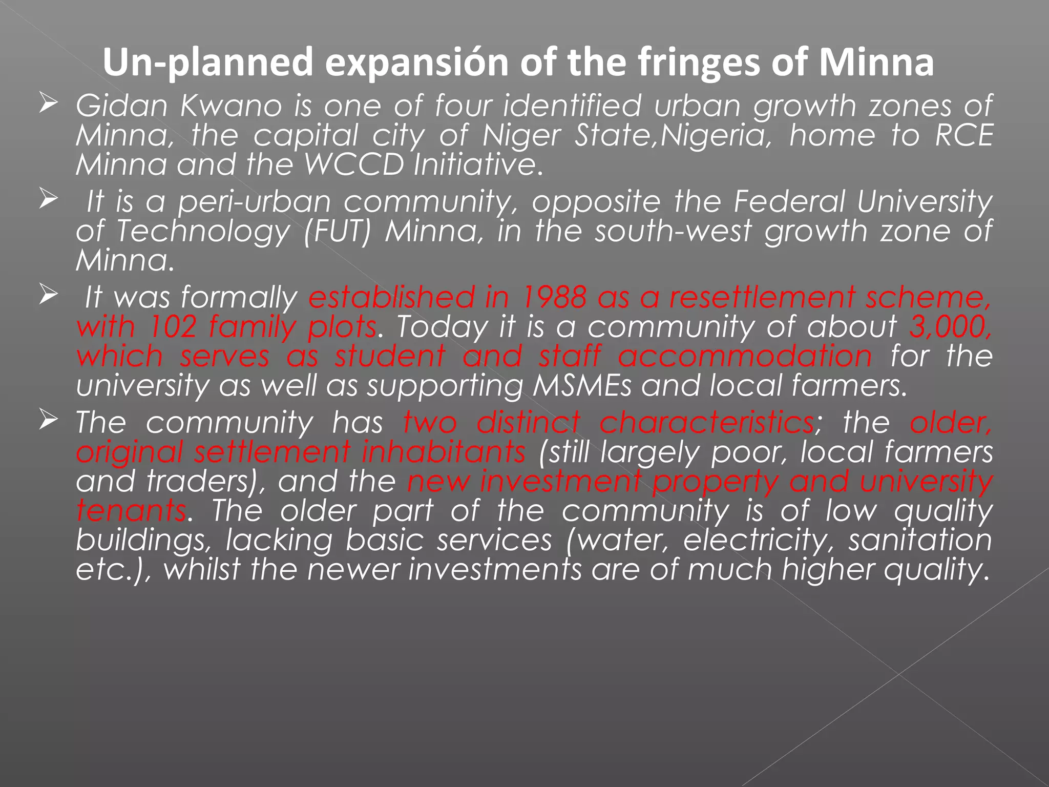 The Unslumming Minna Project: A Path to Sustainable and Inclusive Urbanization | PPT ...