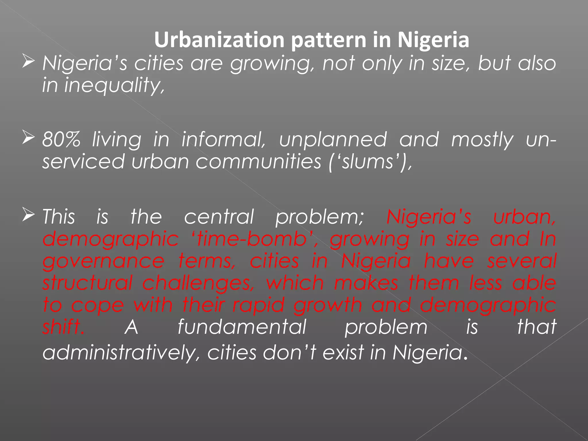 The Unslumming Minna Project: A Path to Sustainable and Inclusive ...